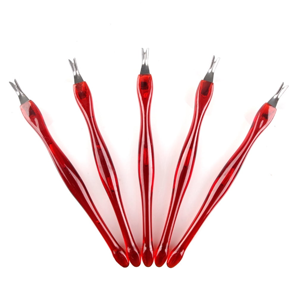 MOKKHNB Cuticle Tool 10Set Red Metal And Plastic Cuticle Pusher Dead ...