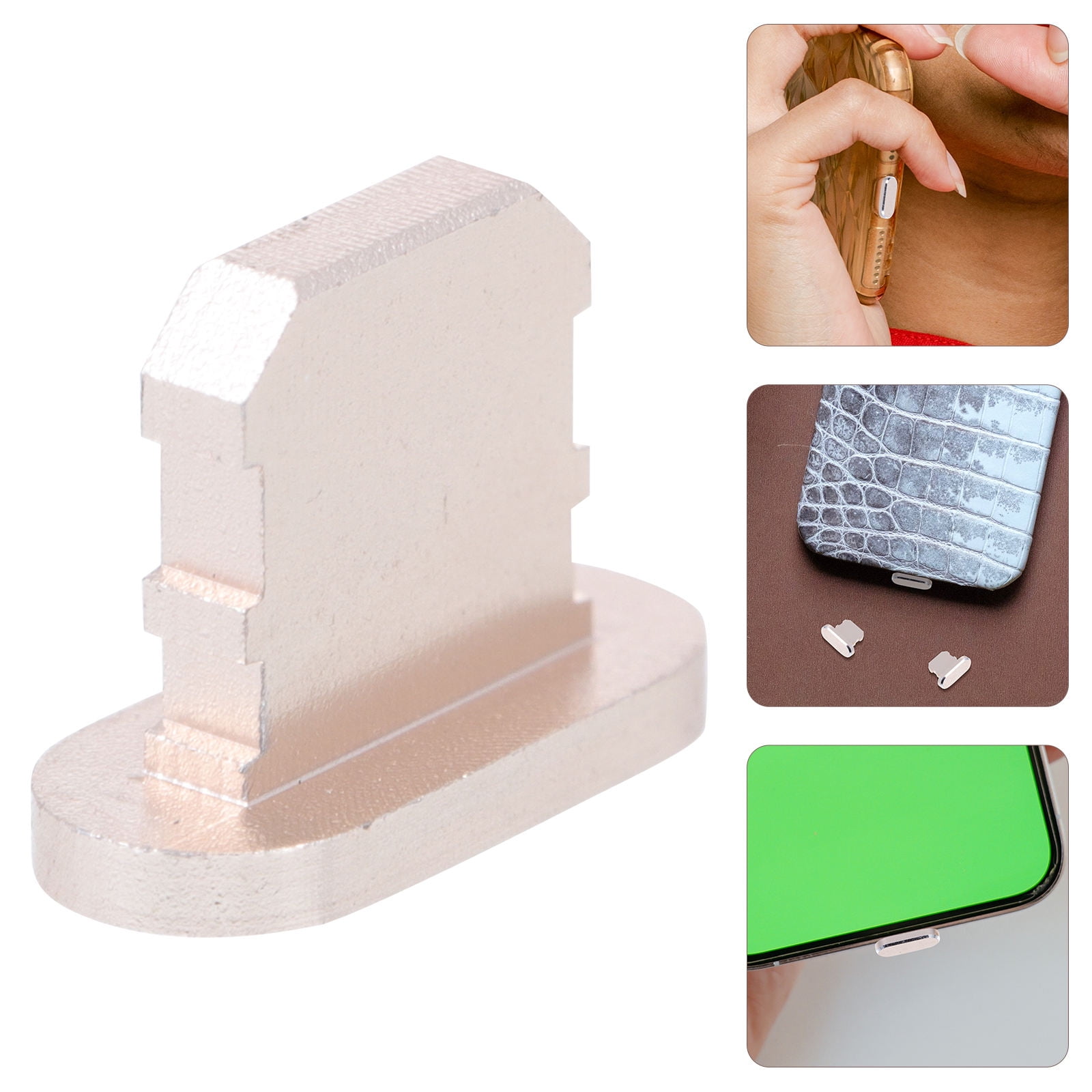 MOKKHNB Mobile Phone Dust Plugs 6Pcs 0.35x0.28x0.16In Golden - Walmart.com