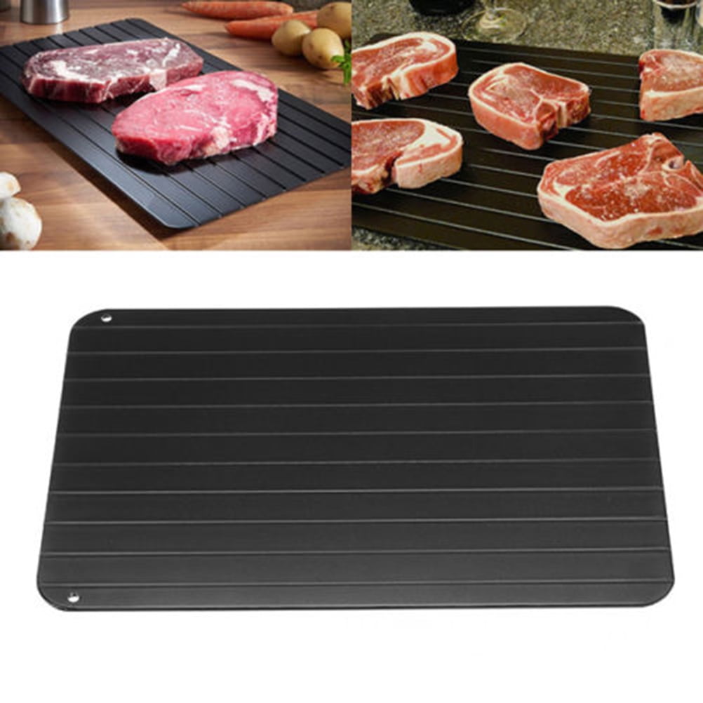 MOKKHNB Defrosting Tray for Meat 1Pack Black Rectangle Shape with Quick ...