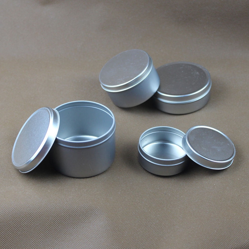 MOKKHNB Small Metal Container Diy Tinplate Silver - Walmart.com