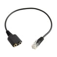 MOKKHNB Dual 35Mm Audio Female to Rj9 Jack Headset Converter Cable for ...