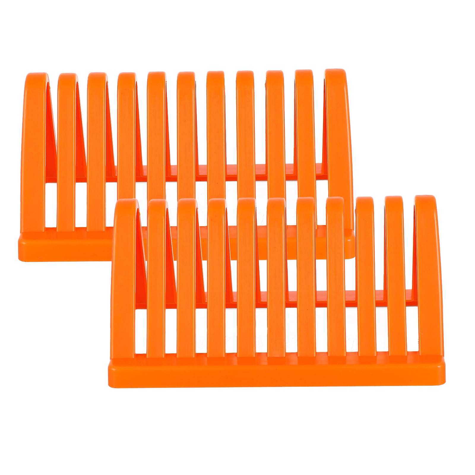 MOKKHNB Glass Plate Drain Shelf 2Pcs Glass Slide Drain Racks Orange ...