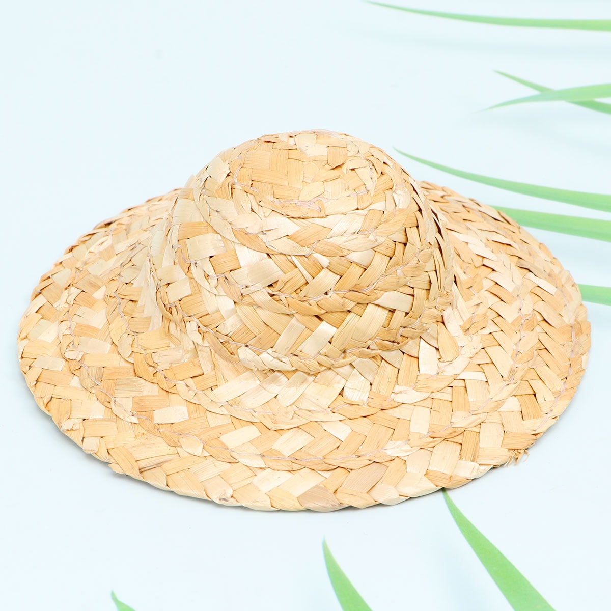 MOKKHNB Mini Straw Hat 10Pcs Chocolate Round for Diy Lovers Home ...