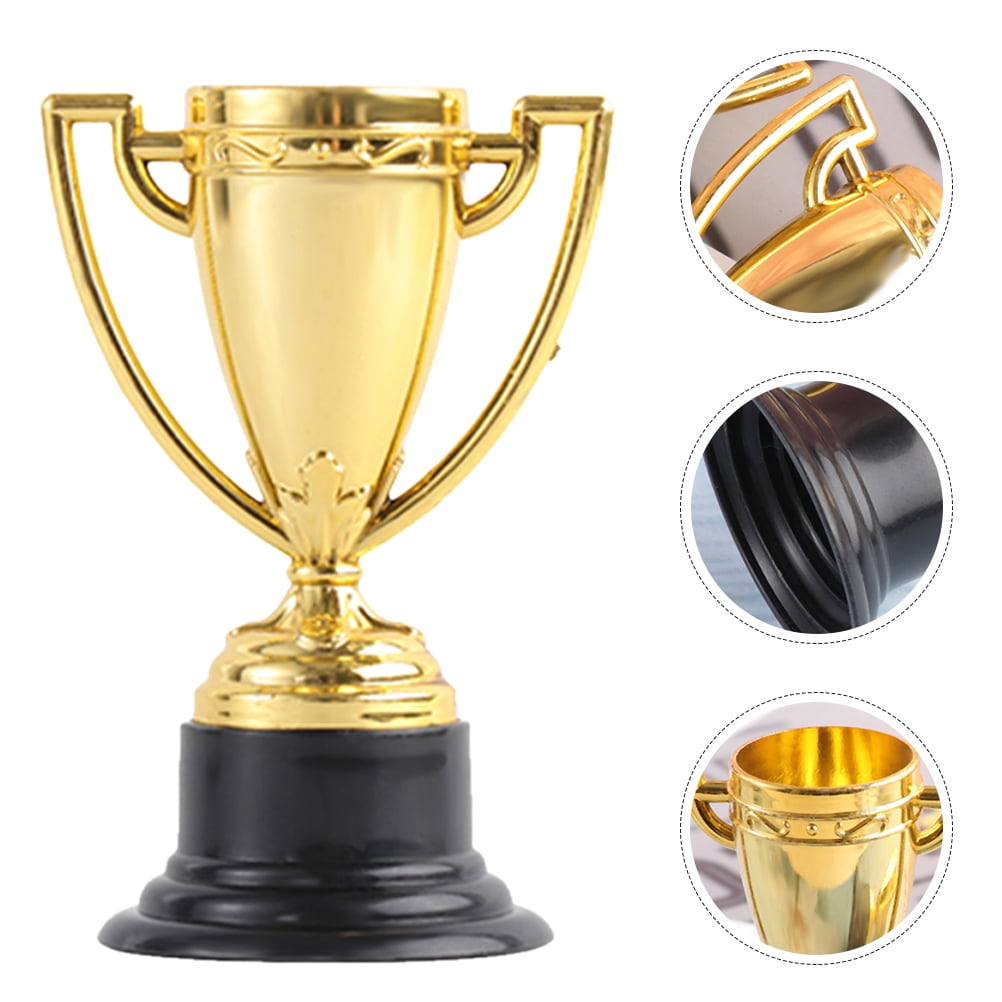 MOKKHNB Plastic Trophies Prop Golden Compact Sports Trophy 10Pcs for ...