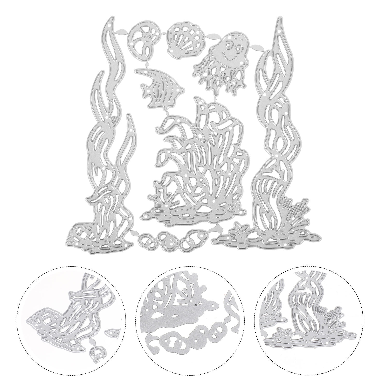MOKKHNB Shapes Cutting Die Seaweed-shaped Stencil Embossing Mold Baby ...