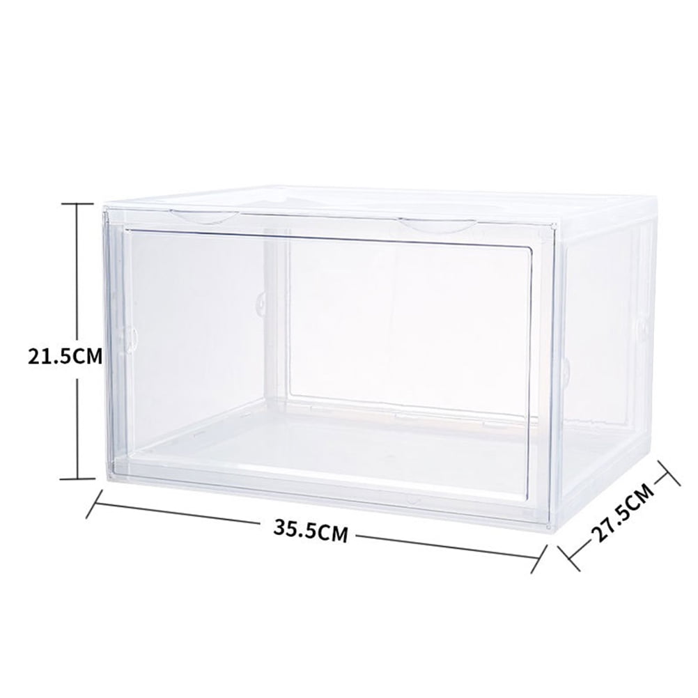 MOKKHNB Shoes Storage Organizer 1Set Clear Plastic Rectangular Shape ...
