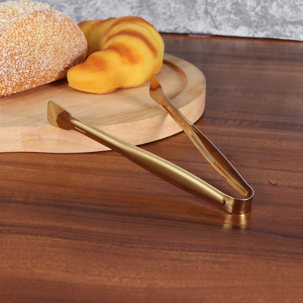 MOKKHNB Kitchen Household Dish Tongs Tongs Golden Stainless Steel ...