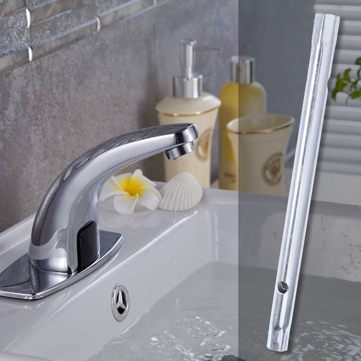 MOKKHNB Tap Fixing Kit 3Pcs Silver Zinc-plated Steel Tap Back Nut ...