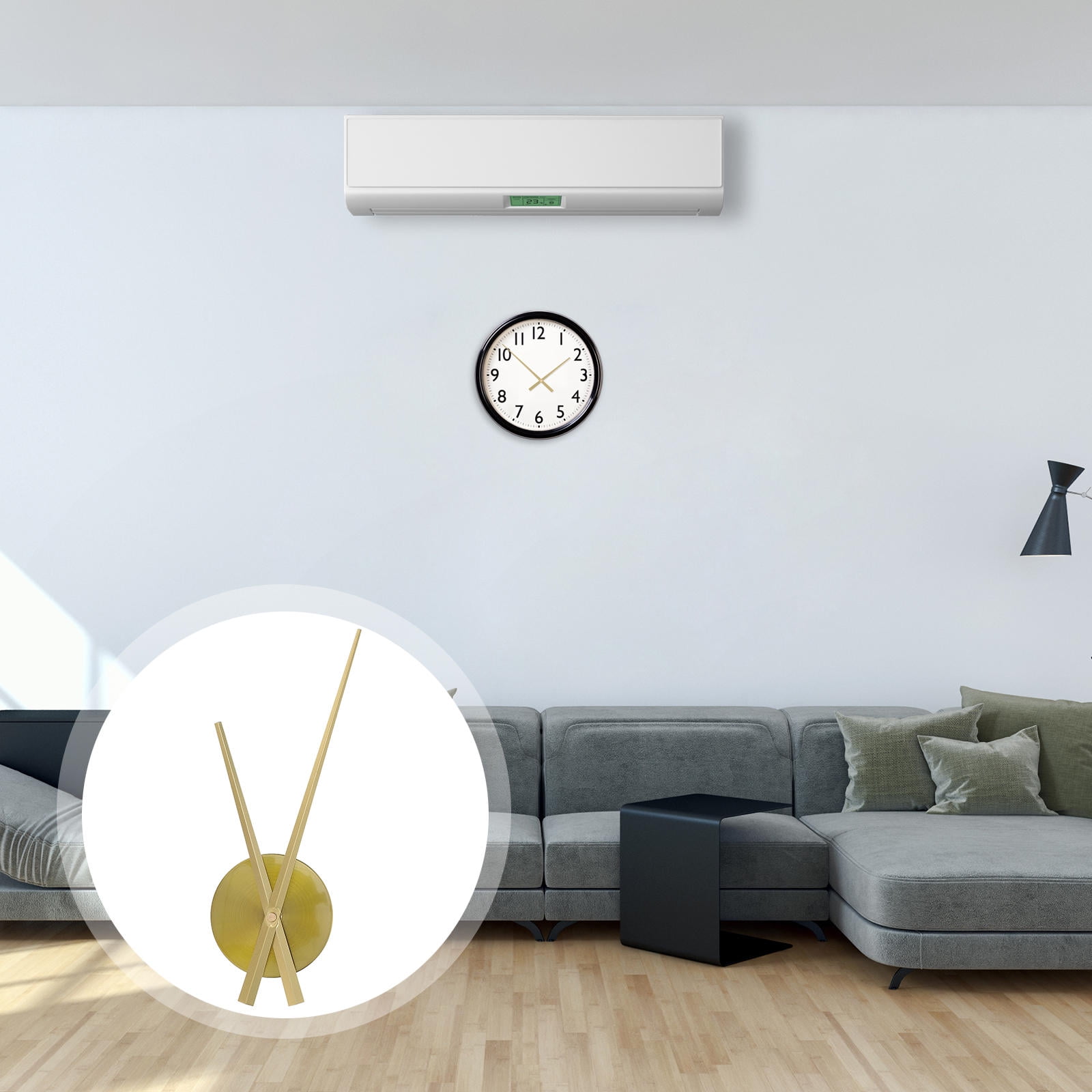 MOKKHNB Wall Clock Components Golden Metal 1Set High Torque Mechanism ...