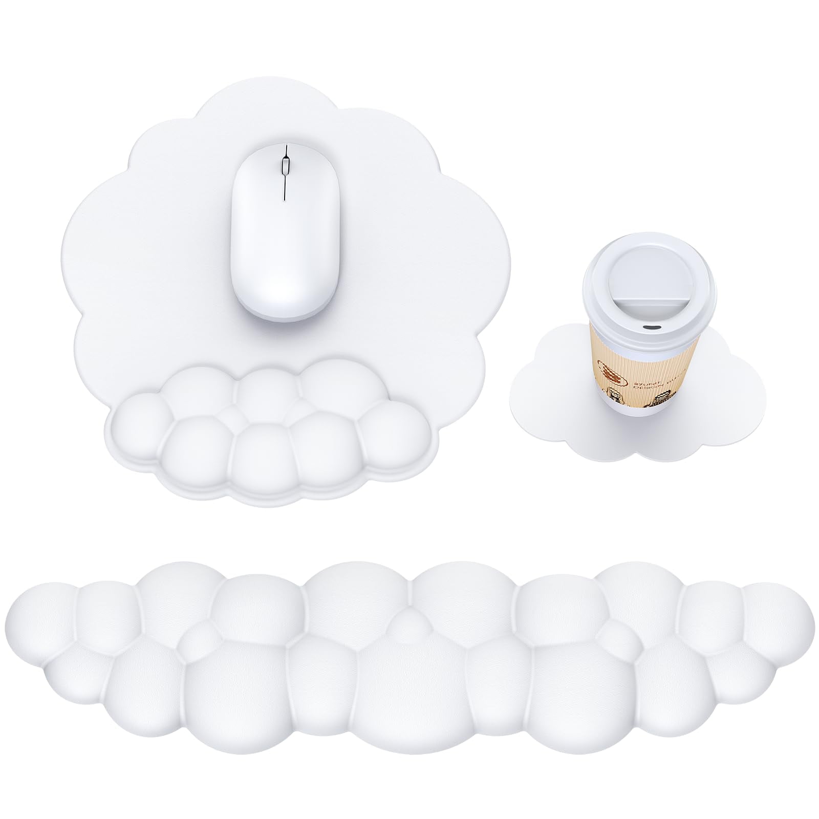 MOKURU Cloud Mouse Pad with Wrist Rest, Cloud Keyboard Wrist Rest ...