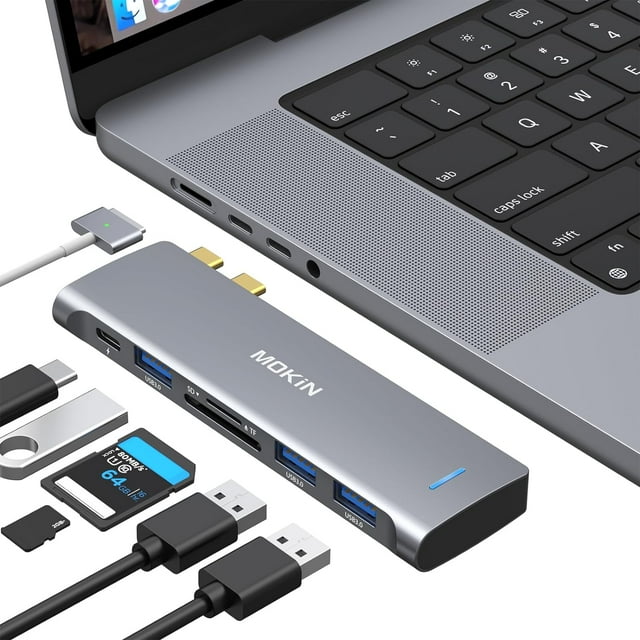 MOKiN USB C Hub 6 in 1 MacBook Pro/Air Adapter - Walmart.com