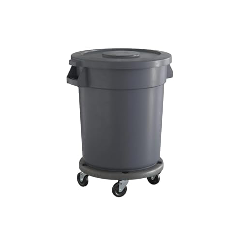 MOLFAR 20 Gallon Round Ingredient Bin & Commercial Trash Can with ...