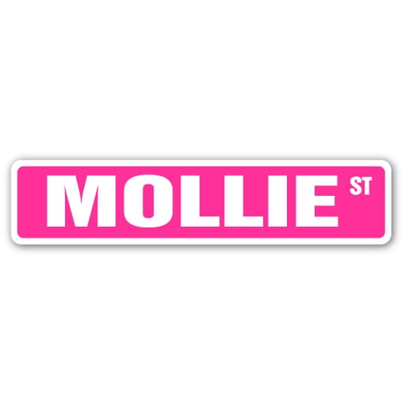 MOLLIE Street Sign Childrens Name Room Sign | Indoor/Outdoor | 36" Wide ...