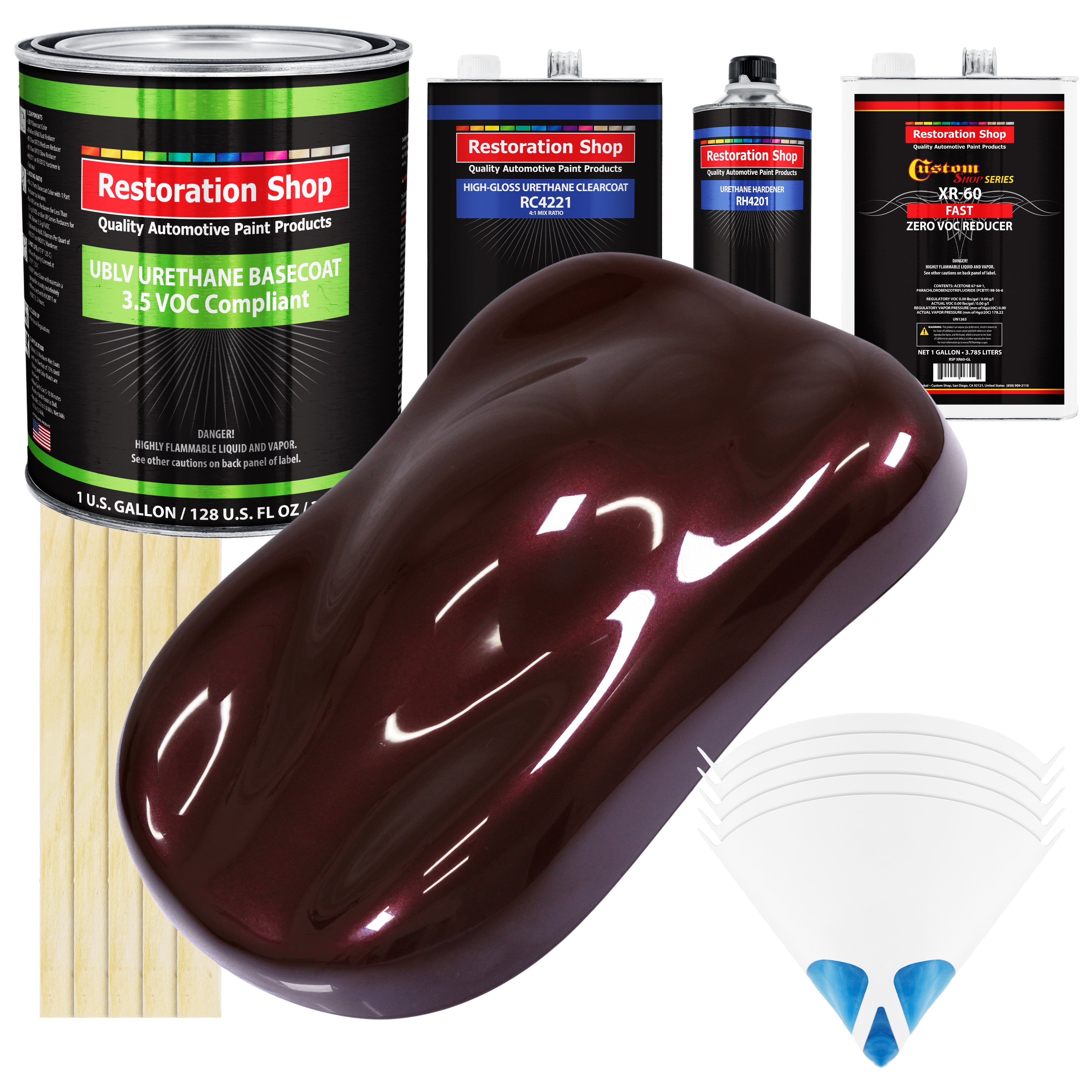 MOLTEN RED METALLIC Low Voc Urethane Basecoat/Clearcoat Car Auto Paint ...