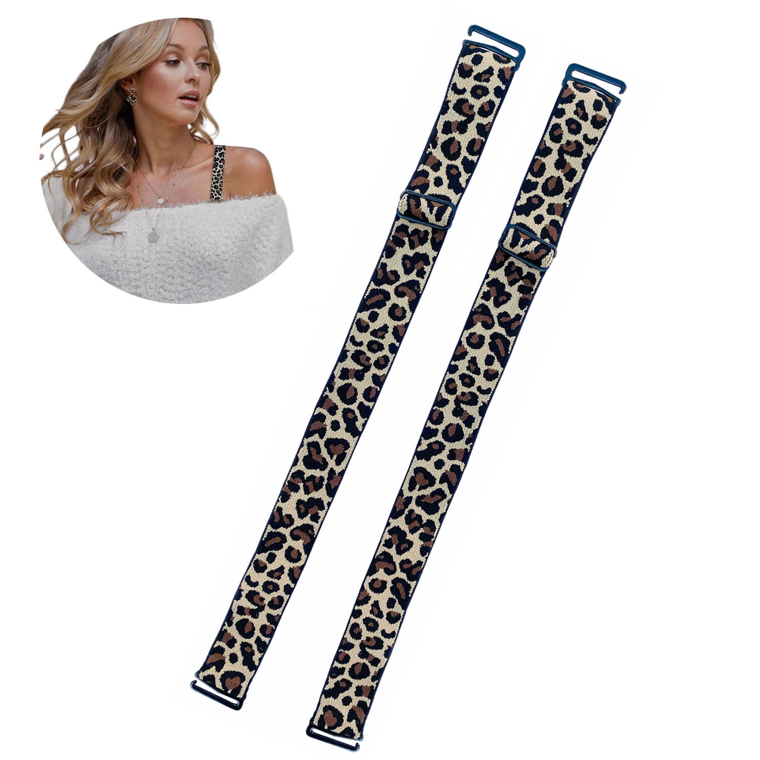 MOLY STORY Decorative Bra Straps Adjustable,Leopard Bra Straps ...