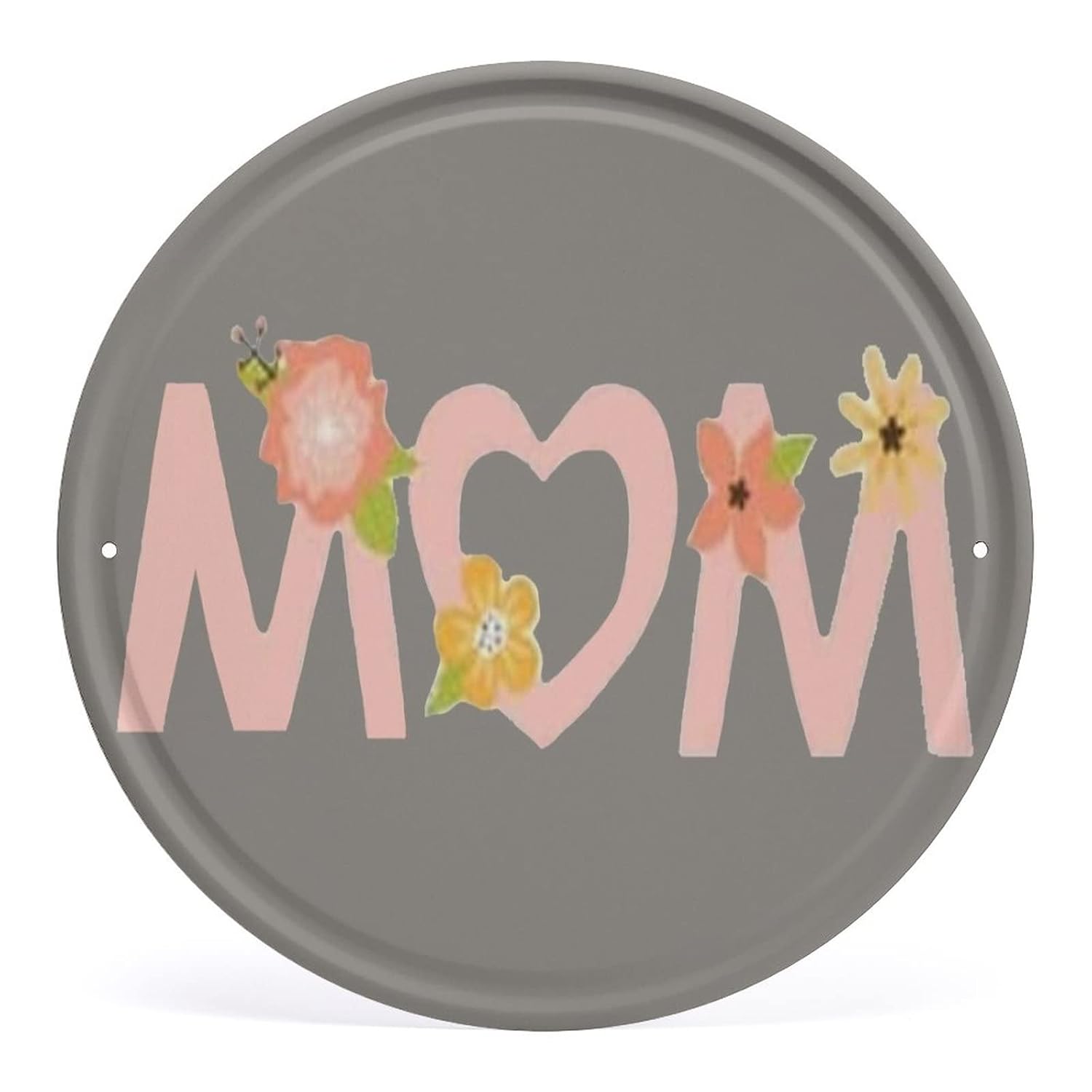 MOM Mather's Day Round Door Hanger Metal tin Sign Decoration for ...