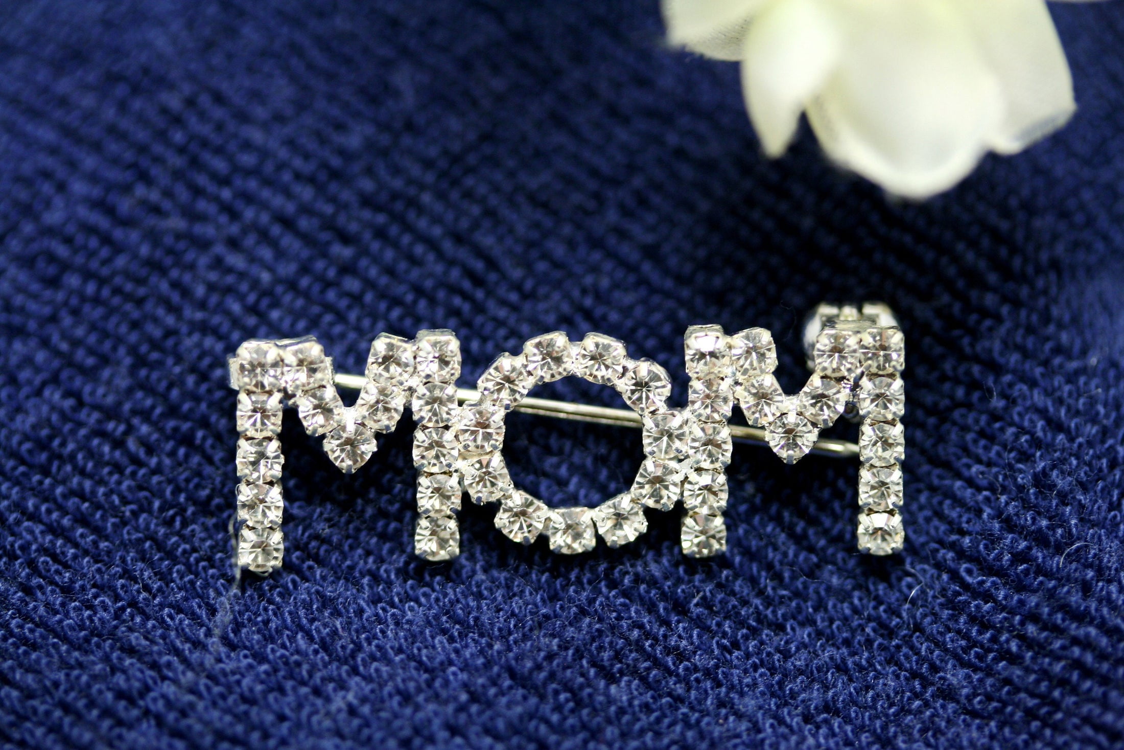 MOM Word Brooch Pin Mother's Day Birthday Gift, Rhinestone MOM Word ...
