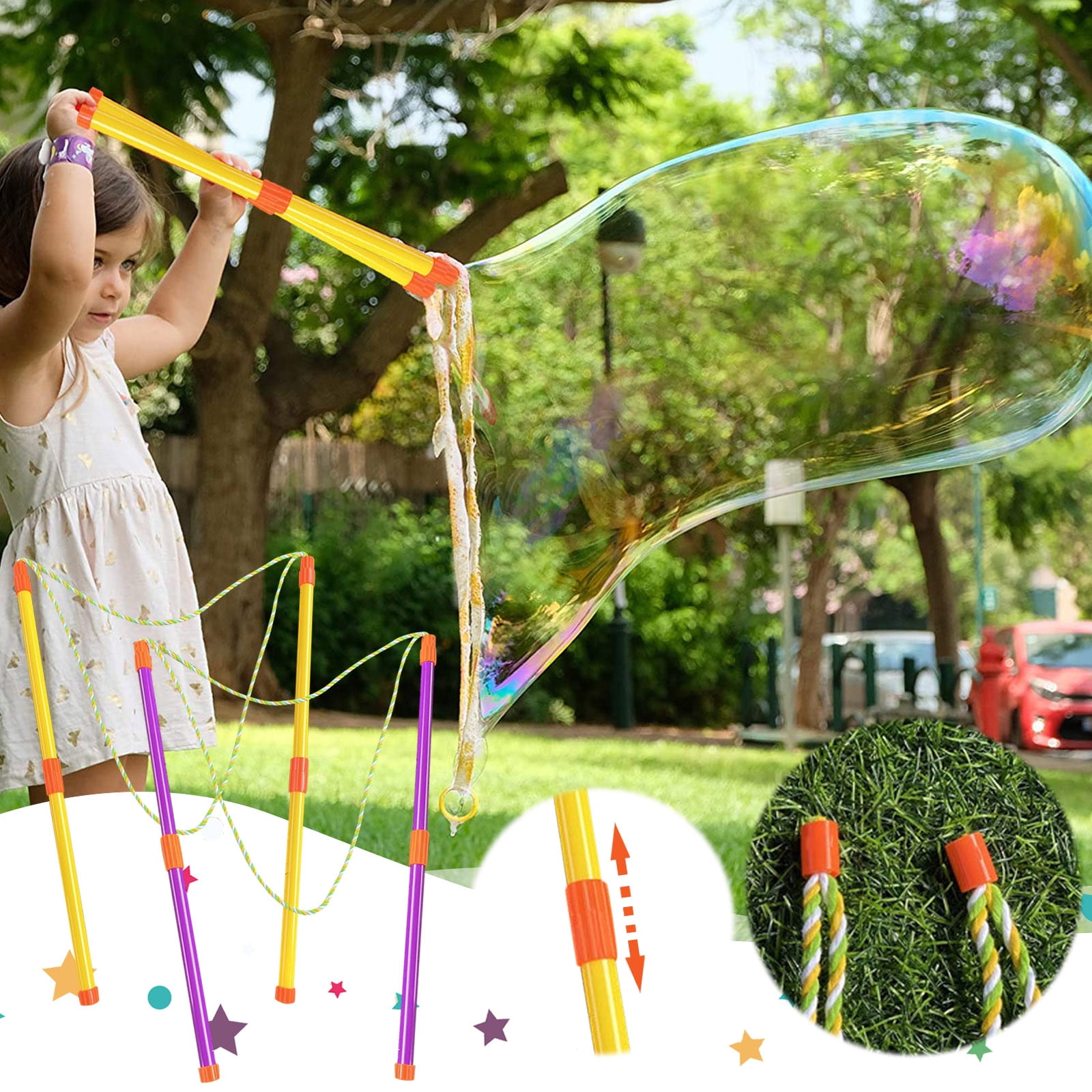MOMKER Bubble Wand for Kids,Sticks Kids Boy Bubble Bubble Toy Circle ...