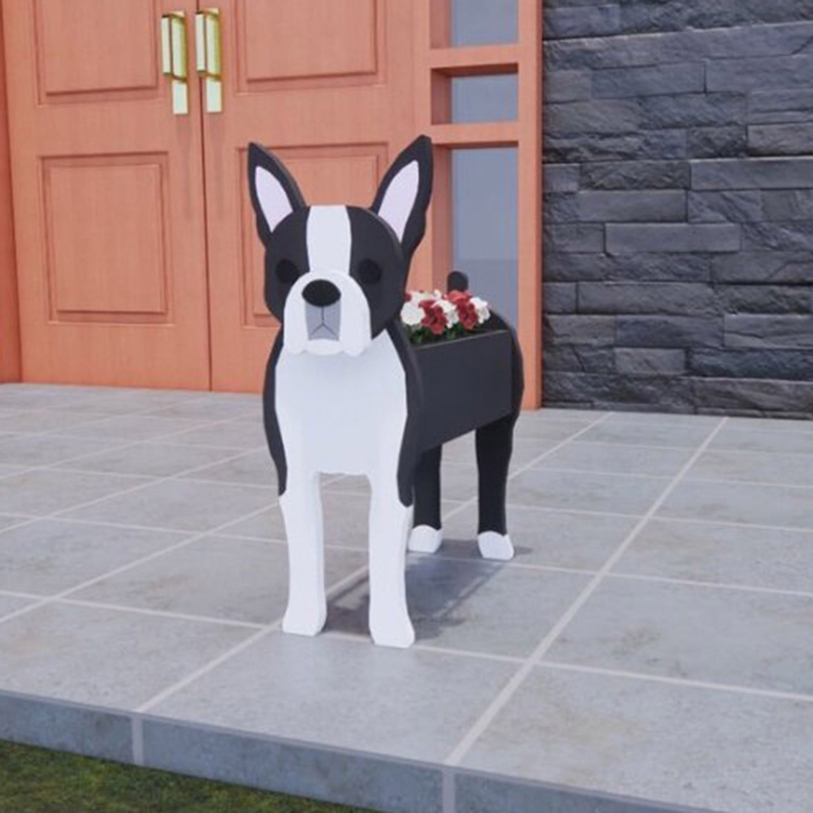 MOMFEI Flower Pots, Dog Planters for Outdoor Plants, Animal Flower ...