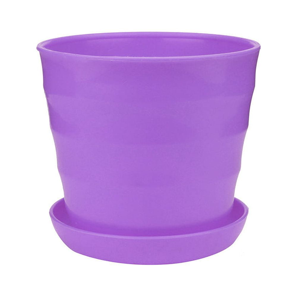 MOMFEI Plant Pots with Drainage Hole and Saucer, Indoor Planters Flower ...