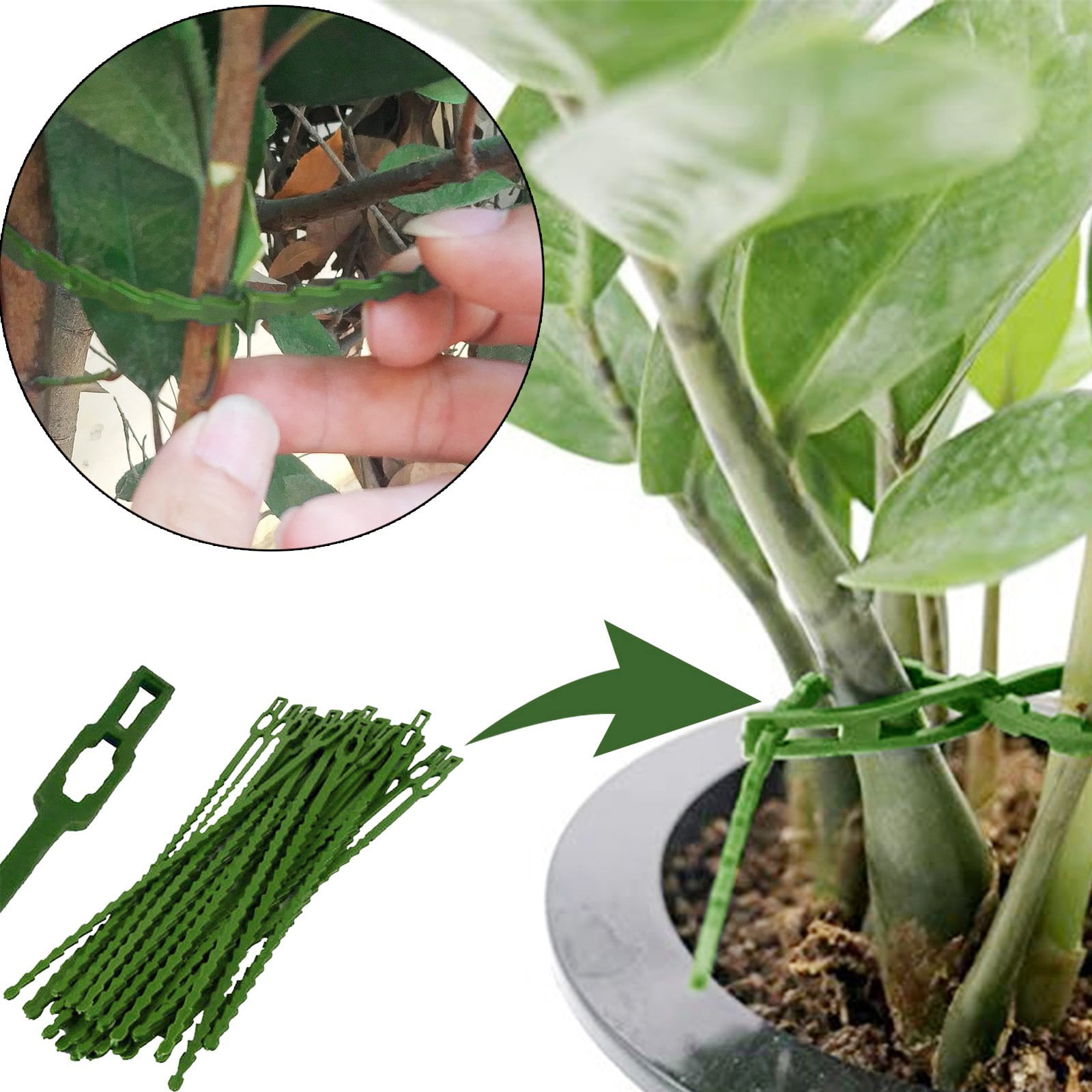 MOMFEI Reusable Adjustable Garden Plant Twist Ties,Multi-Flexible Cable ...