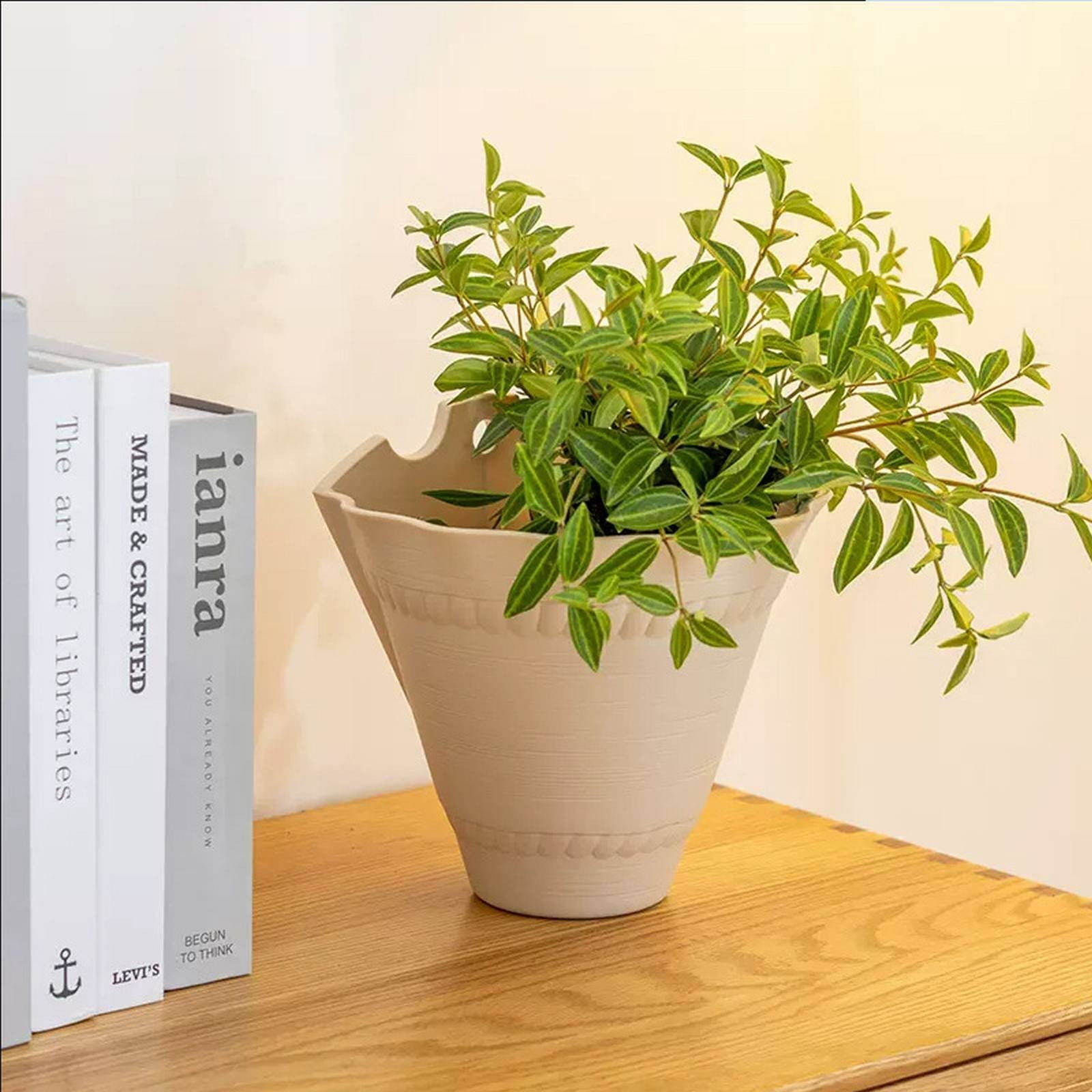 MOMFEI Wall Hanging Flower Pot, Goblincore Room Decor, Indoor Planters Hanging Wall Plants Wall ...