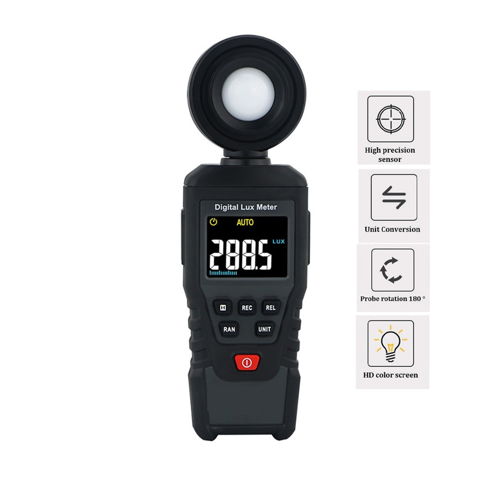 MOMO 100,000 Lux Smart Senor Digital Luxmeter Light Meter Lux/FC Meter ...