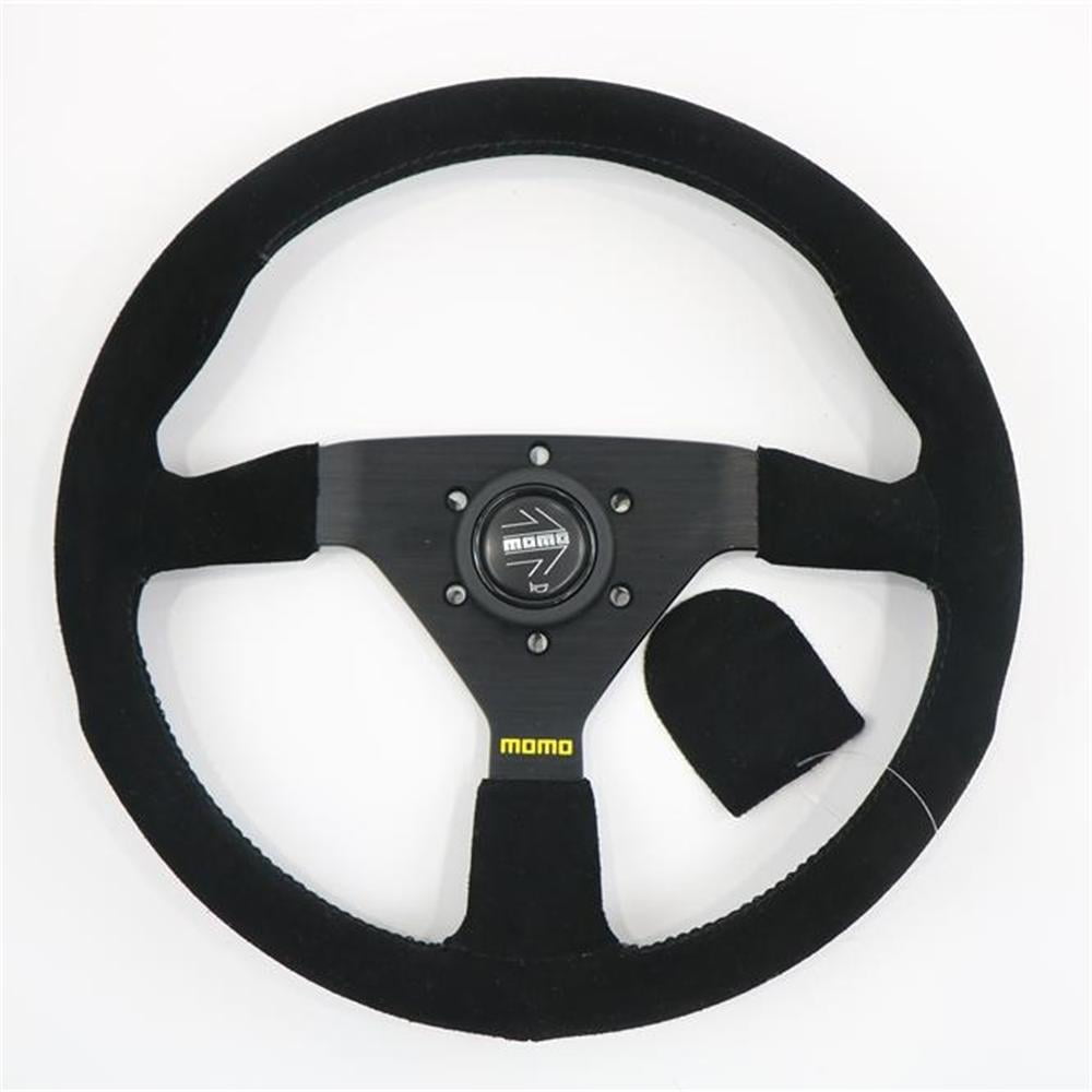 MOMO 14'' Steering Wheel 350MM Artificial Leather Sports Car JDM SIM ...