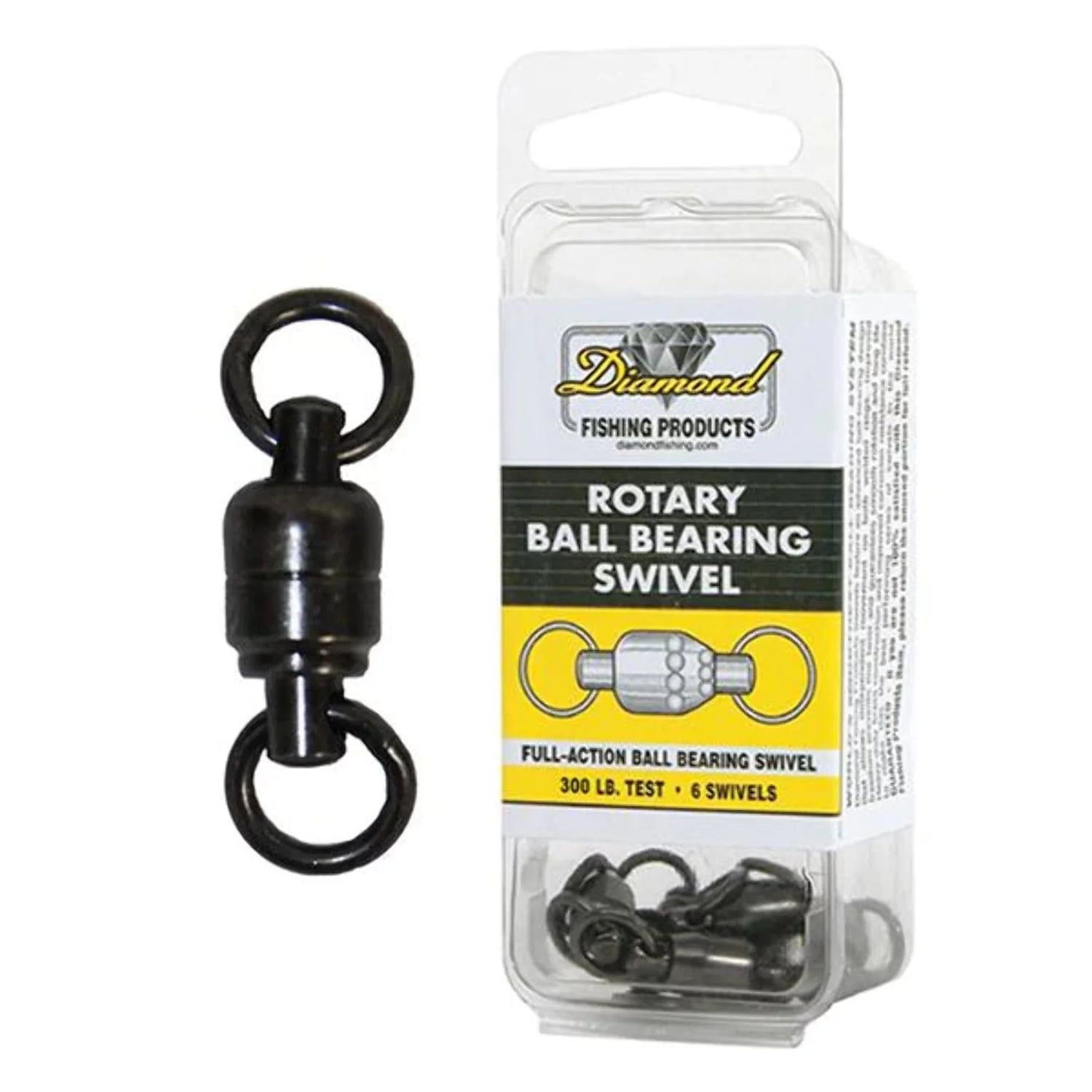 Diamond Fishing Products Diamond Ball Bearing Swivel 50#, 10PK Swivels ...