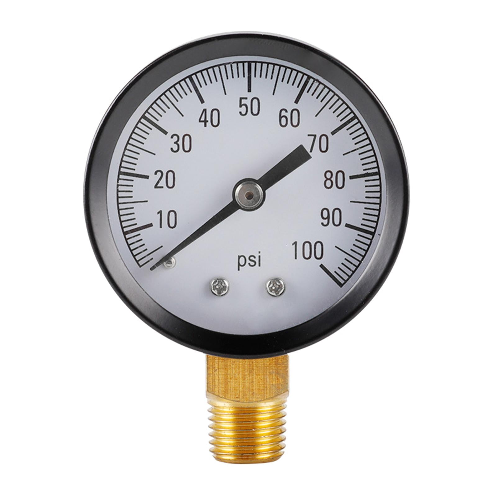 MOMOJIA Mini Pressure Gauge Single Scale Bottom Mount 1/4in BSPT Thread ...