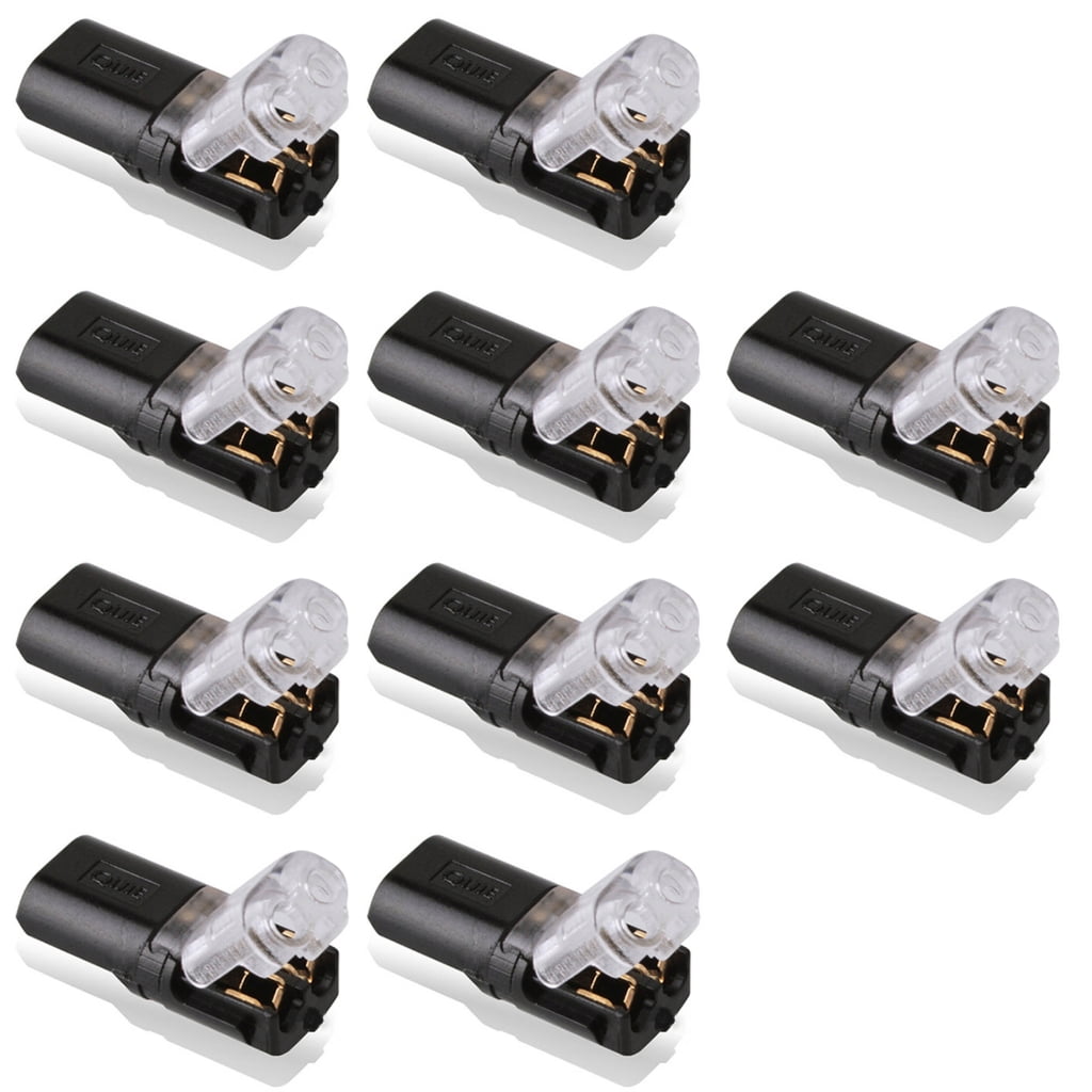 MOMOJIA 10 Pcs 2-Pin Cable Connector Solderless Type-H Wire Cable Plug ...