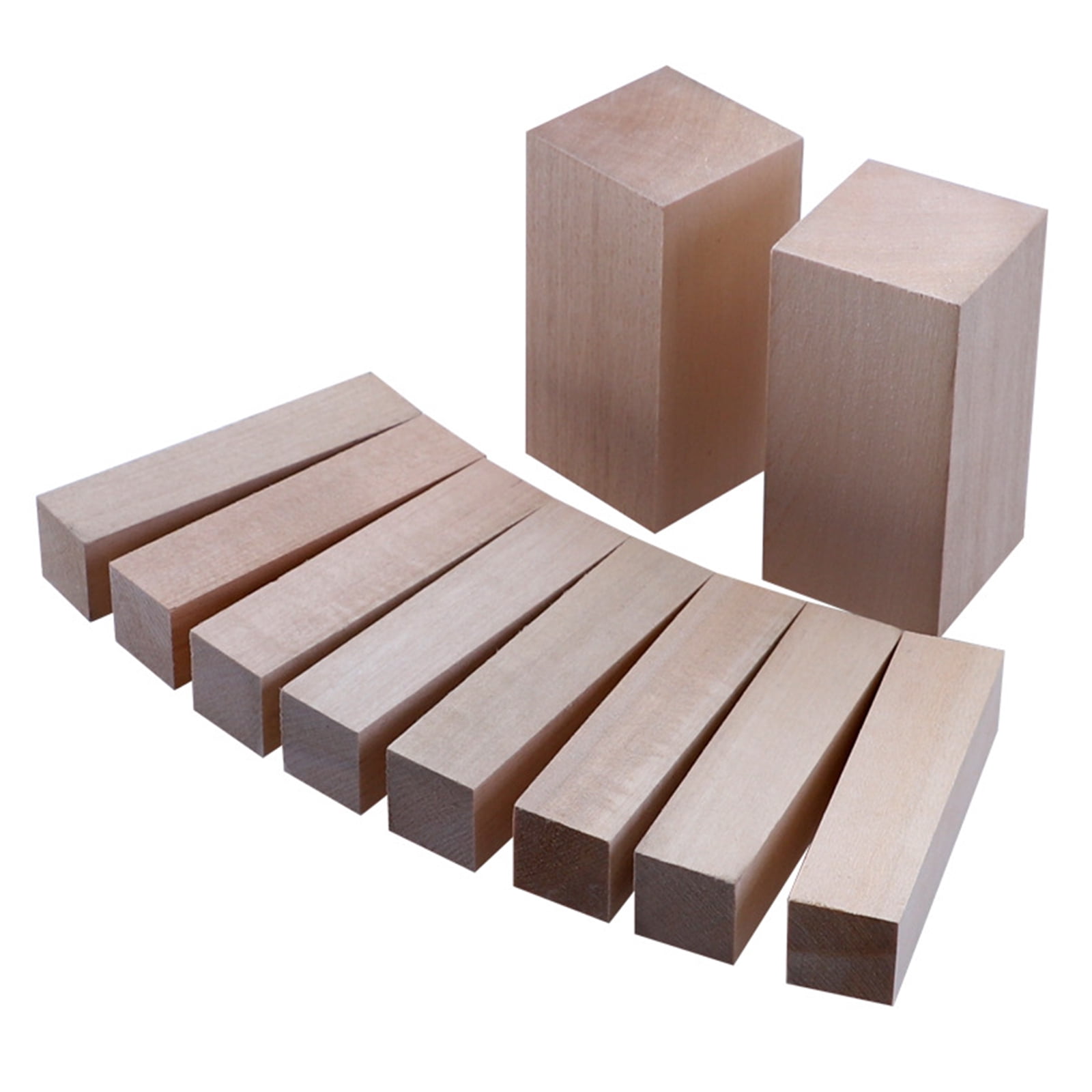 MOMOJIA 10 Pcs Whittling Blank Kit DIY Basswood Carving Blocks ...
