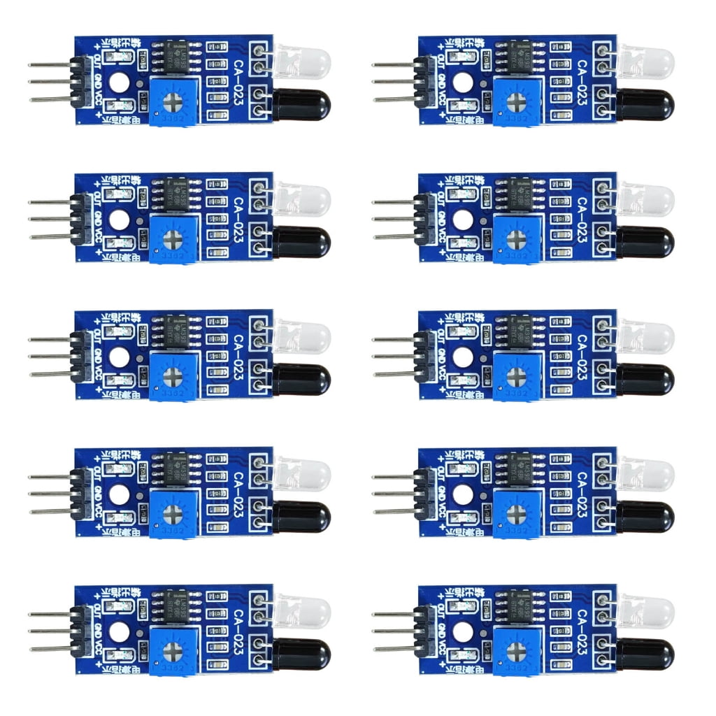 Momojia 10pcs Ir Obstacle Avoidance Sensors Module 3 Wire Reflective Photoelectric Tracing