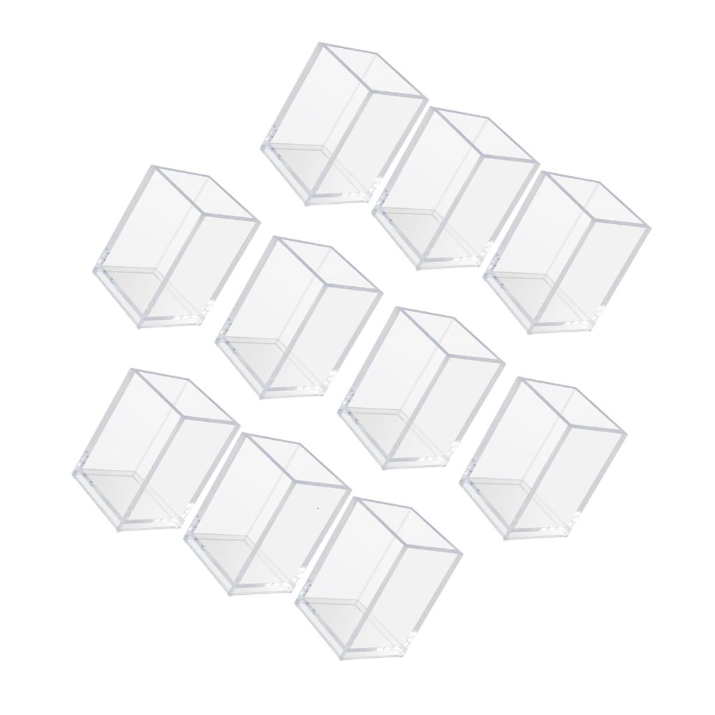 MOMOJIA 10Pcs Stackable Clear Acrylic Pen Cup Large Compartment Pen ...
