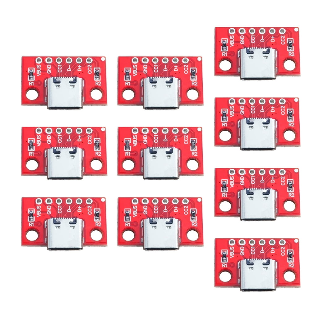 MOMOJIA 10Pcs Type C Female Test Board USB3.1 16P to 2.54 High Current ...