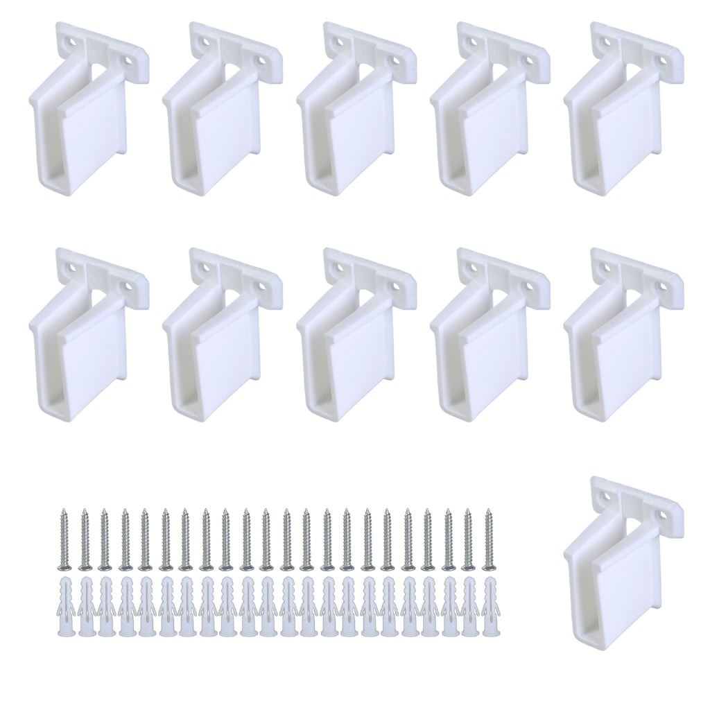 MOMOJIA 11Pieces Wire Shelf End Brackets White Sturdy Stainless Steel ...