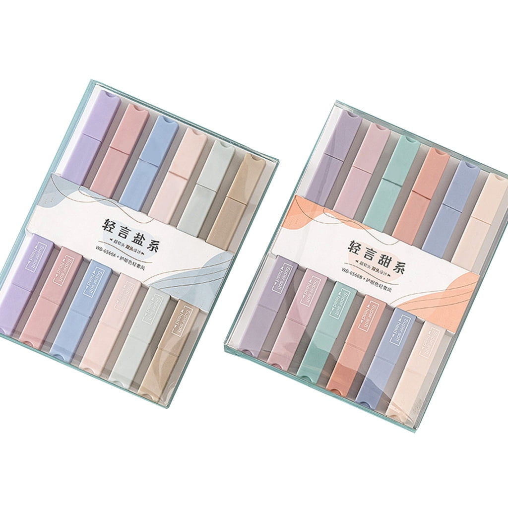 MOMOJIA 12PCS Dual-ended Art Marker Colored Highlighter Marker Pens for ...