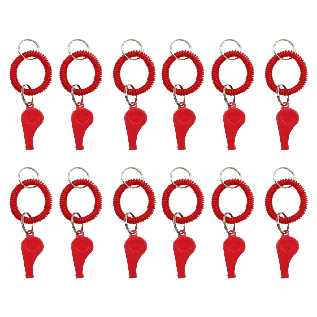 MOMOJIA 12pcs Colorful Sports Whistle Loud Noise Plastic Referee Tool ...