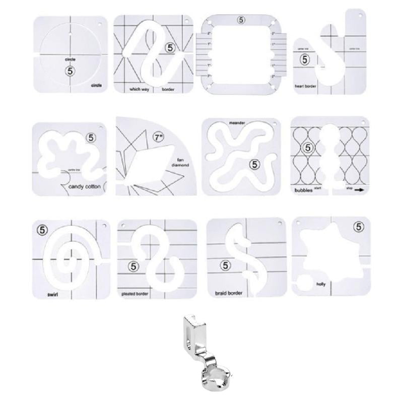 MOMOJIA 13 Pcs Acrylic Sewing Ruler Sewing Stencil Template Frees ...