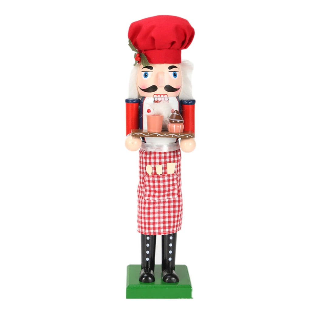 MOMOJIA 15inch Baker Wood Nutcrackers Soldier Figurine Doll for ...