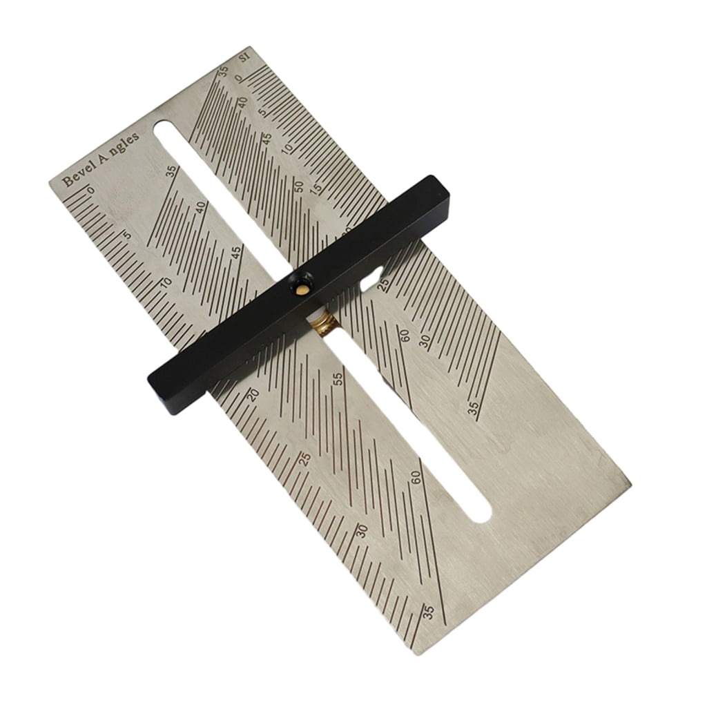 MOMOJIA 180 Degree Protractor Metal Ruler Angles Meter Stainless Steel ...