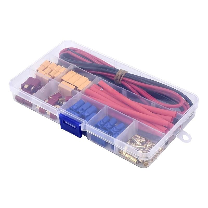 MOMOJIA 1Set T Plug to EC3 XT60 Connectors 14AWG for Battery Chargings with Silicone Wire Heat ...