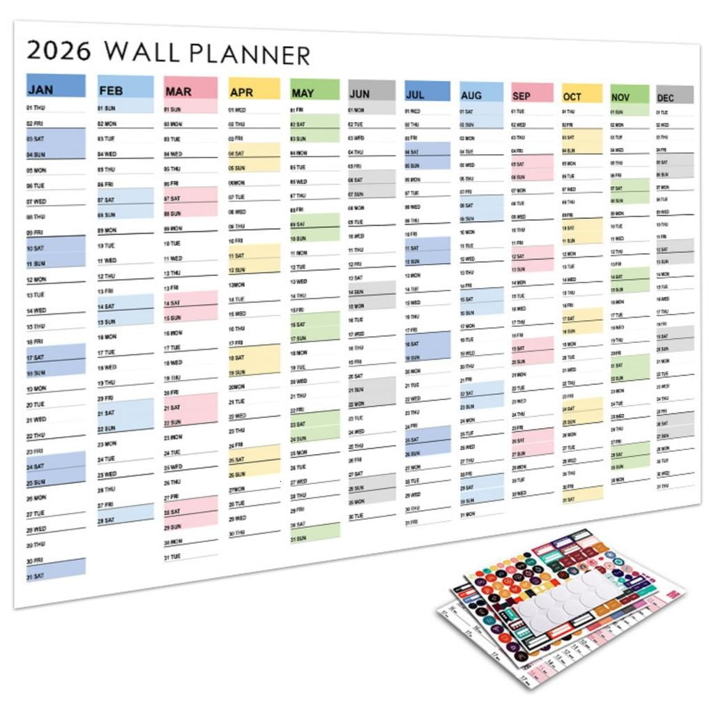 MOMOJIA 2026 Complete 12 Month Calendar Track Holidays Organize ...