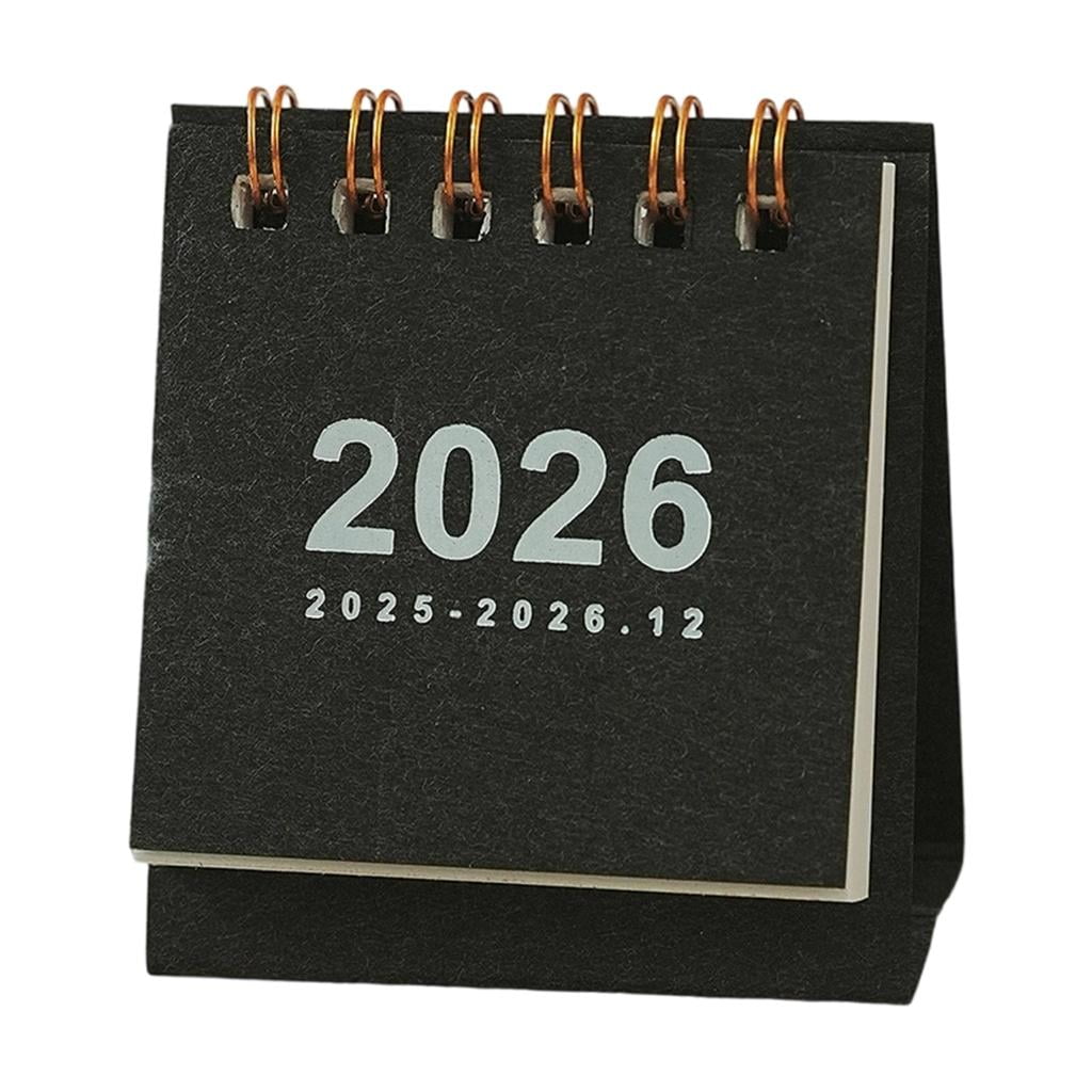 MOMOJIA 2026 Desk Calendar Twin-Coil Binding 19 Month Paper Calendar from Jun 2025 to Dec 2026 ...