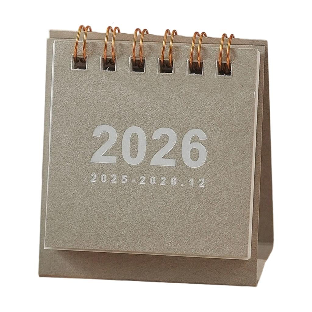 MOMOJIA 2026 Desk Calendar Twin-Coil Binding 19 Month Paper Calendar from Jun 2025 to Dec 2026 ...