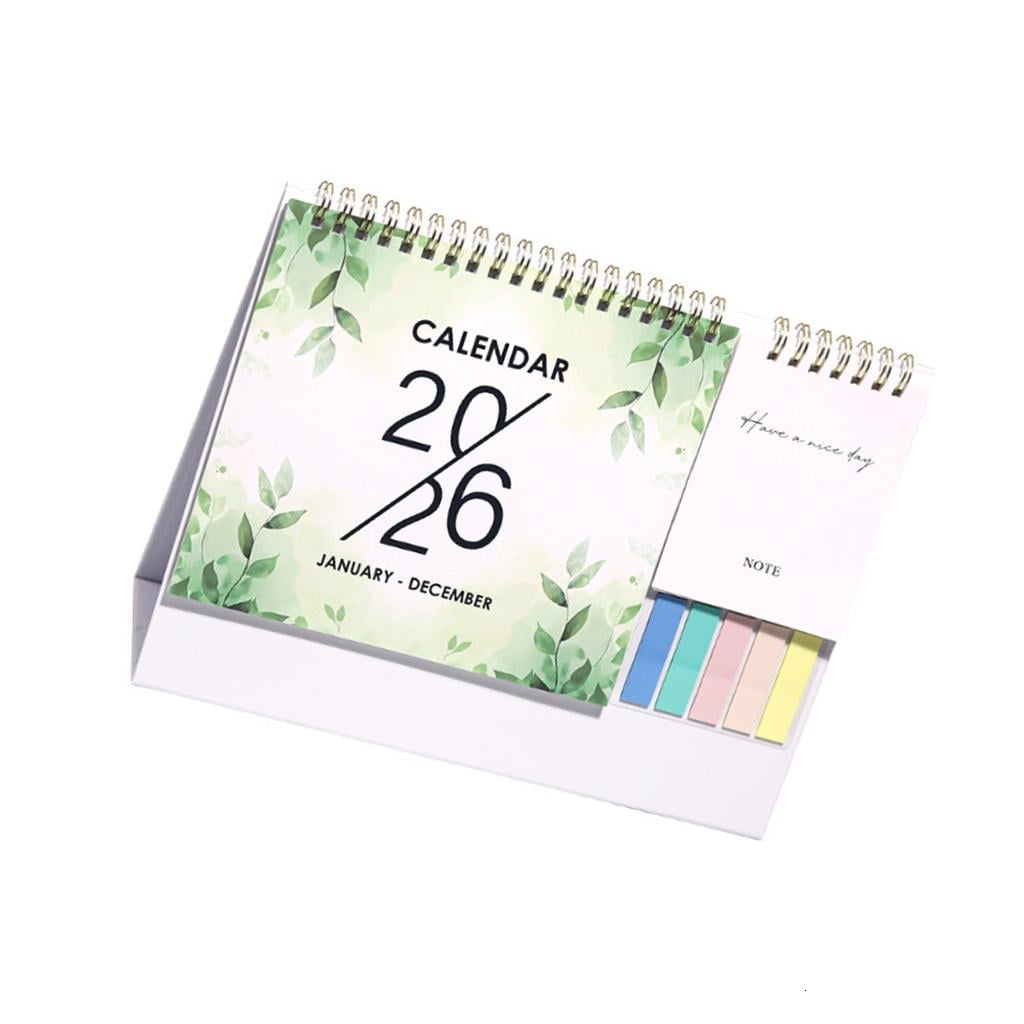 MOMOJIA 2026 Desk Calendar with Note Pad and Sticker 12 Month Referance ...