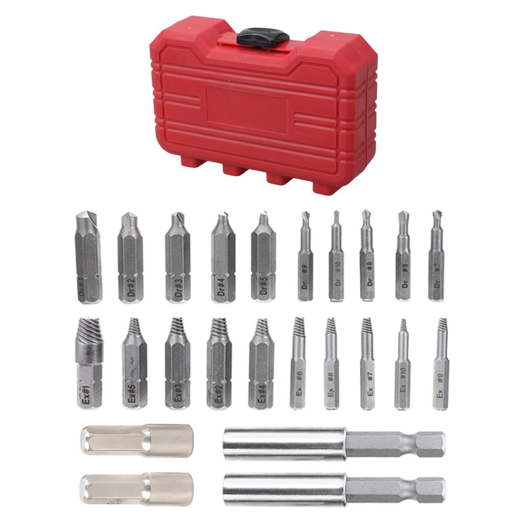 MOMOJIA 24Pcs Damaged Screws Extractor Speed Out Broken Bolt Extractor ...