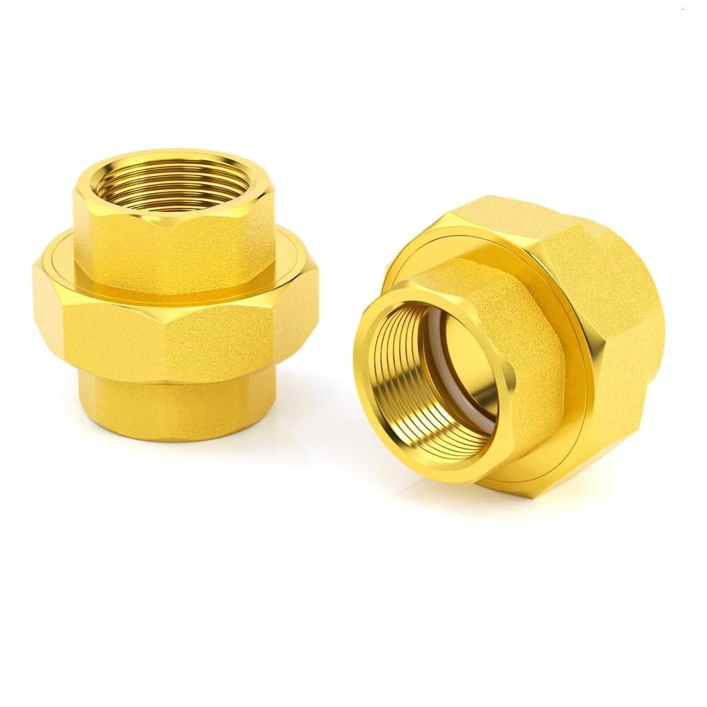 MOMOJIA 2Pcs Double Female Threads Quick Connector 1/2inch Brass ...