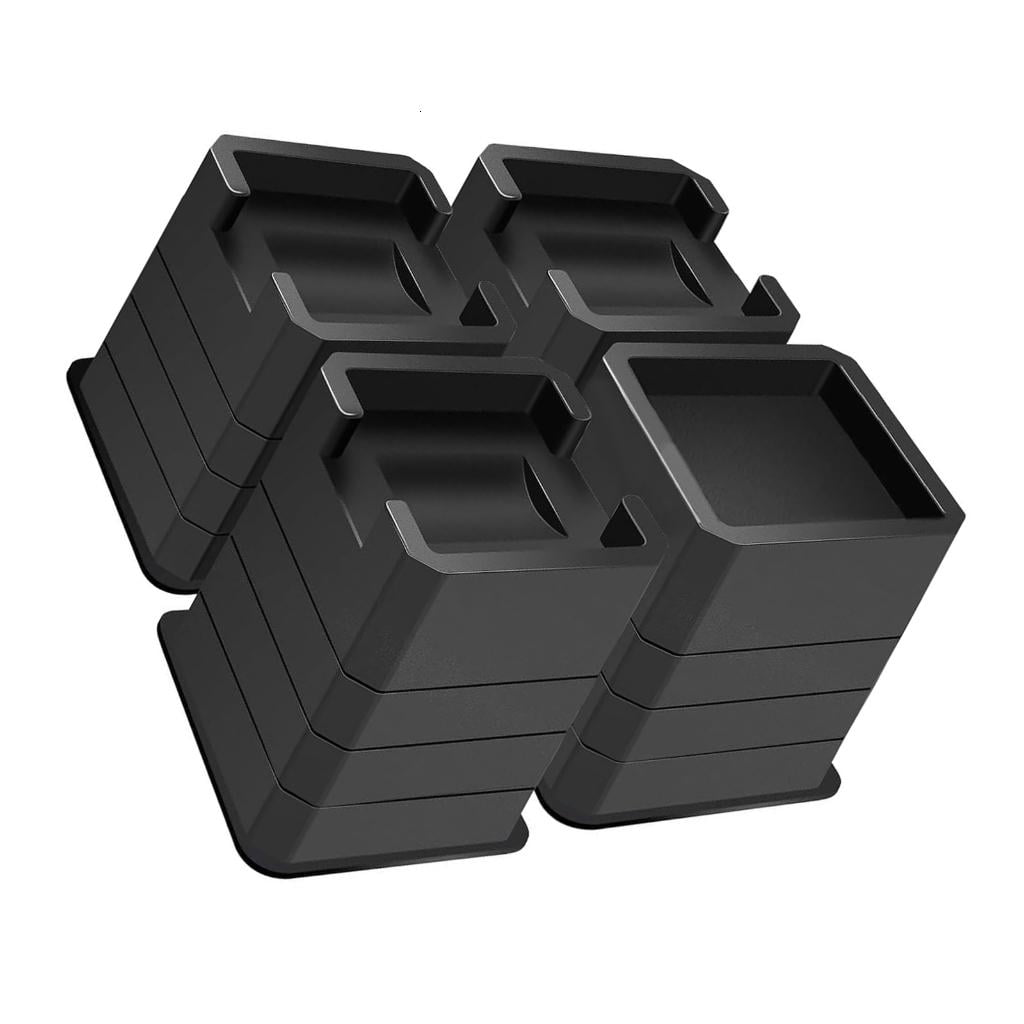 MOMOJIA 2in/3in/4in Bed Risers with Lockable Wheel Heavy Duty Leg ...