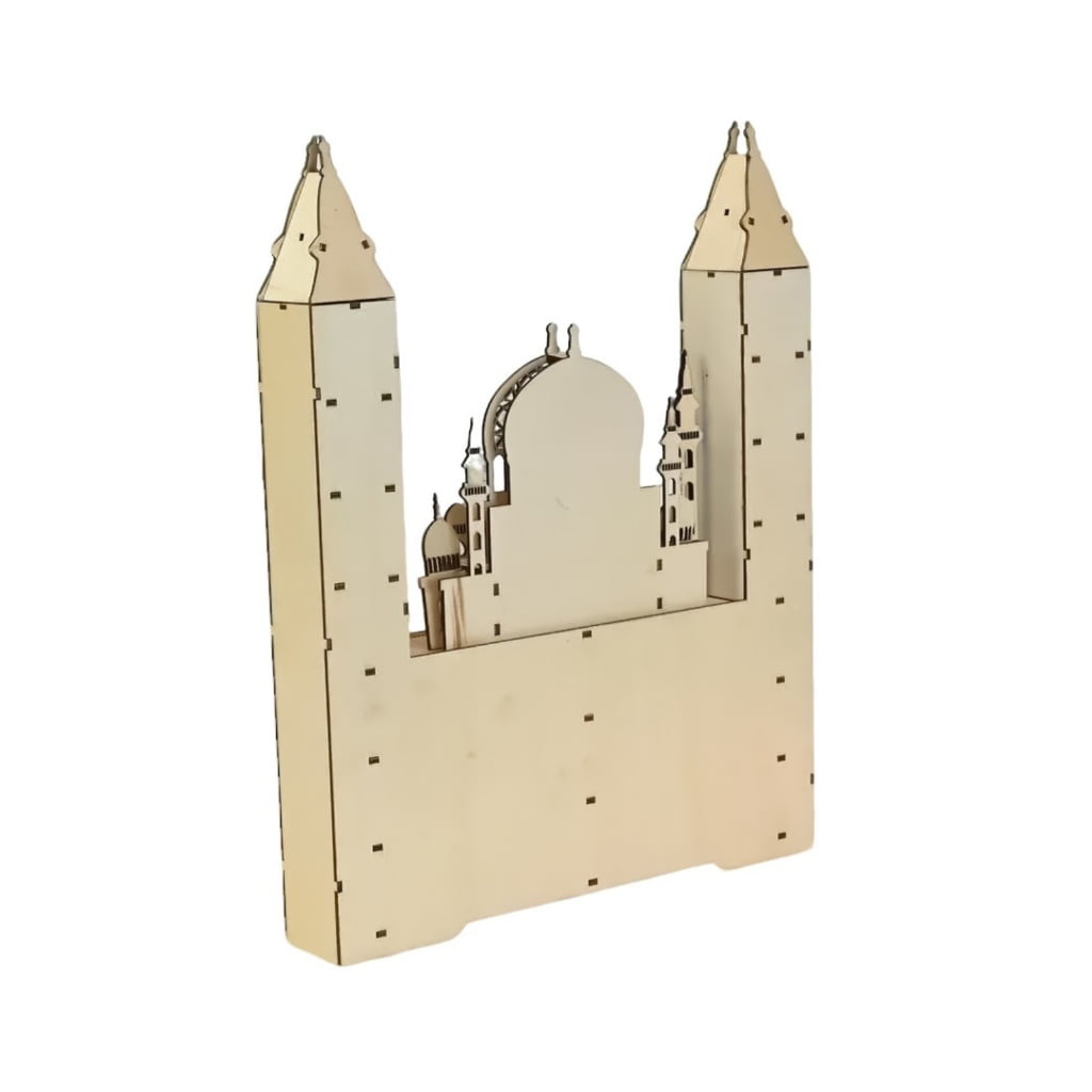 MOMOJIA 30 Drawers LED Lighted Eid Wood Mosque Castles Ramadans Advent ...